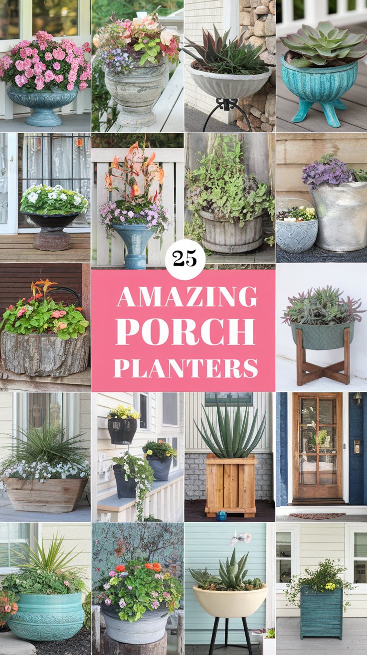 25 Stylish Modern Front Porch Planters to Elevate Your Curb Appeal ...