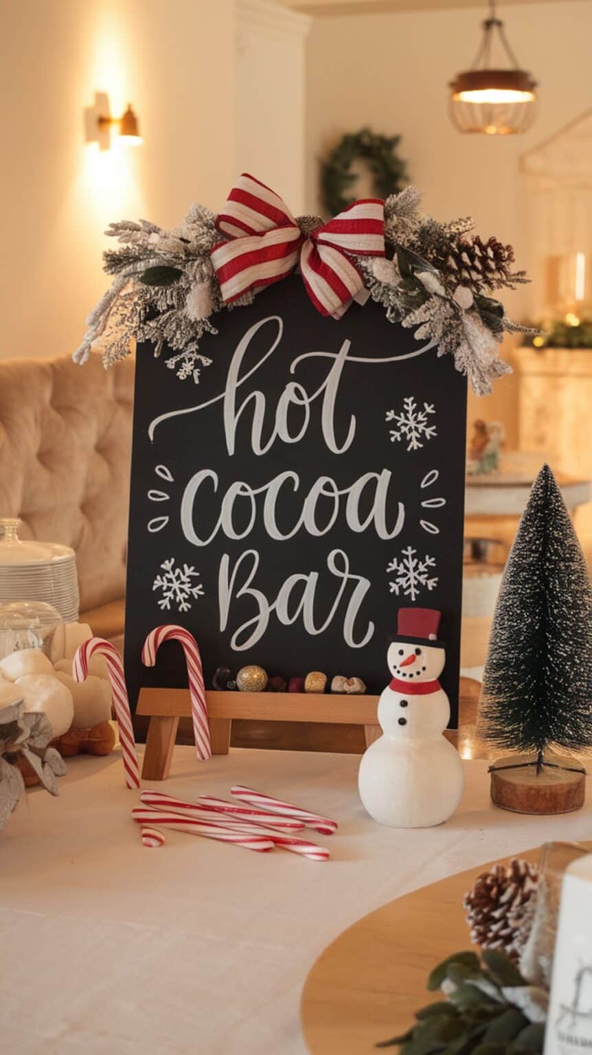 Make Guests Smile With a Hot Cocoa Bar Sign - porchdecorideas.com