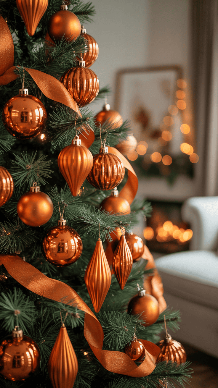 Burnt Orange Christmas Tree Ideas for a Warm Holiday Look ...