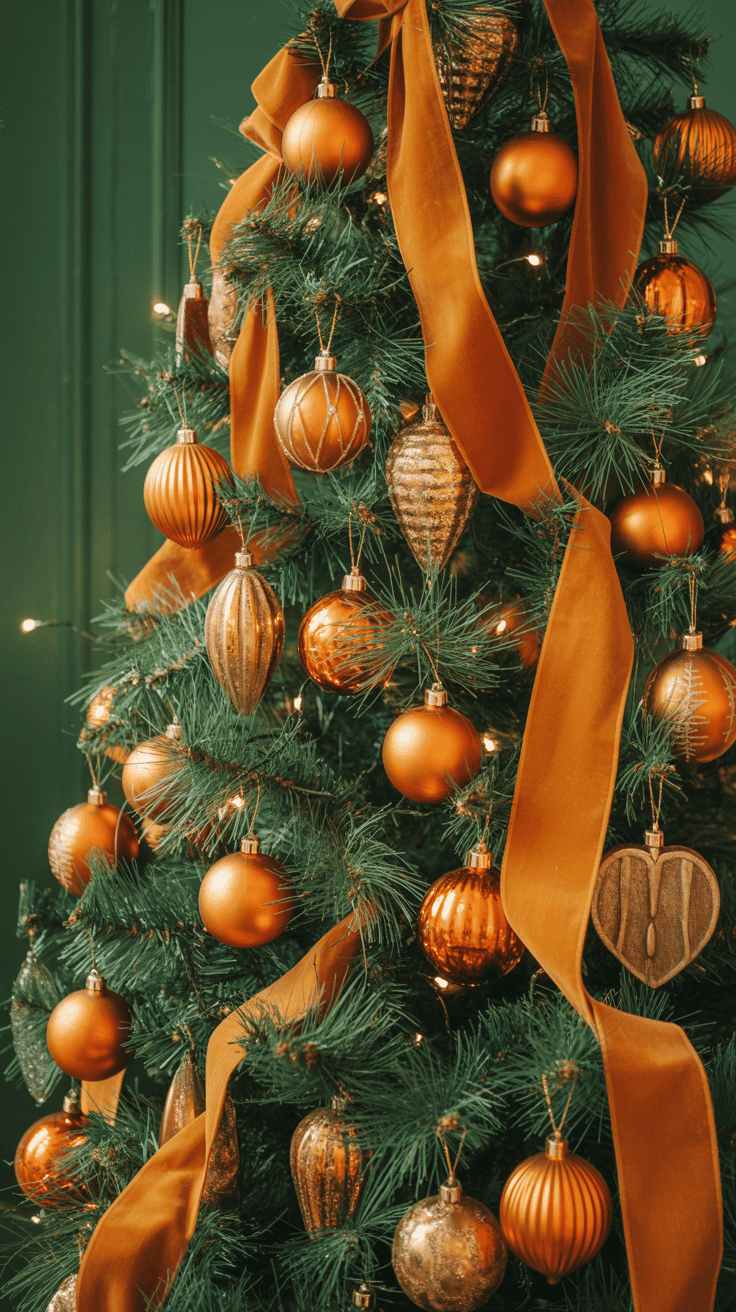 Burnt Orange Christmas Tree Ideas for a Warm Holiday Look ...