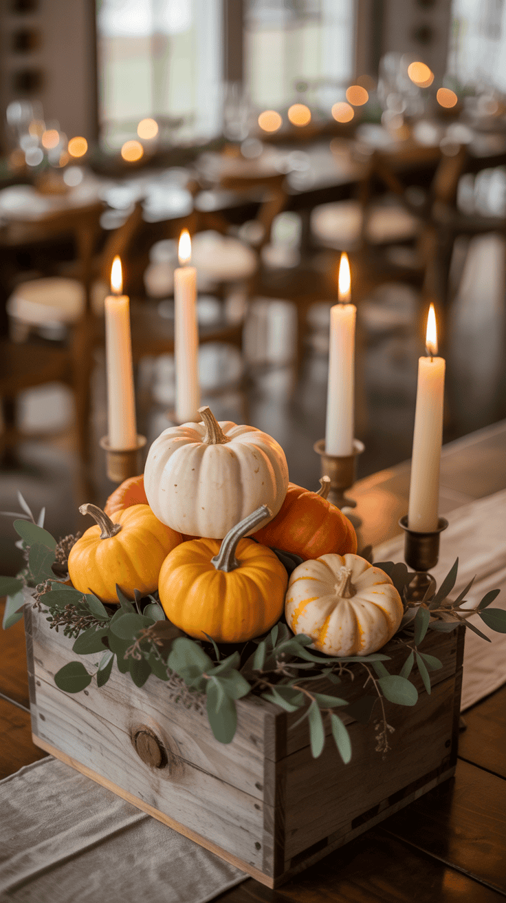 Rustic Fall Wedding Centerpieces With Natural Texture and Charm ...