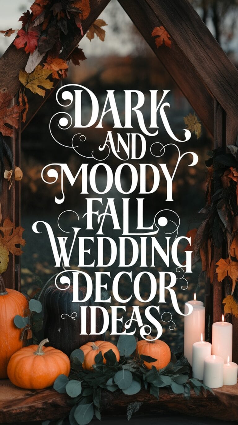 Moody Fall Wedding Inspiration for a Bold Seasonal Look ...