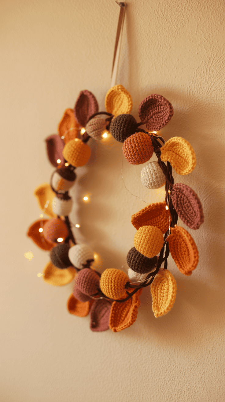 Crochet Fall Wreath Ideas That Add Handmade Charm - porchdecorideas.com