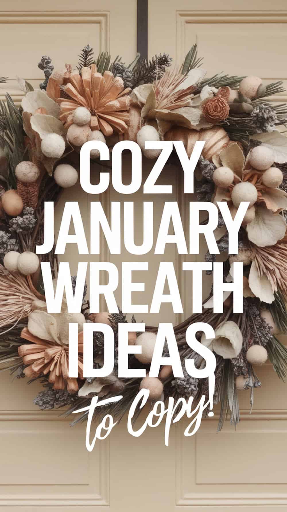 January Winter Wreath Ideas to Refresh Your Door - porchdecorideas.com